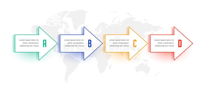 Arrow Style Directional Infographic Design Stock Vector - Illustration ...