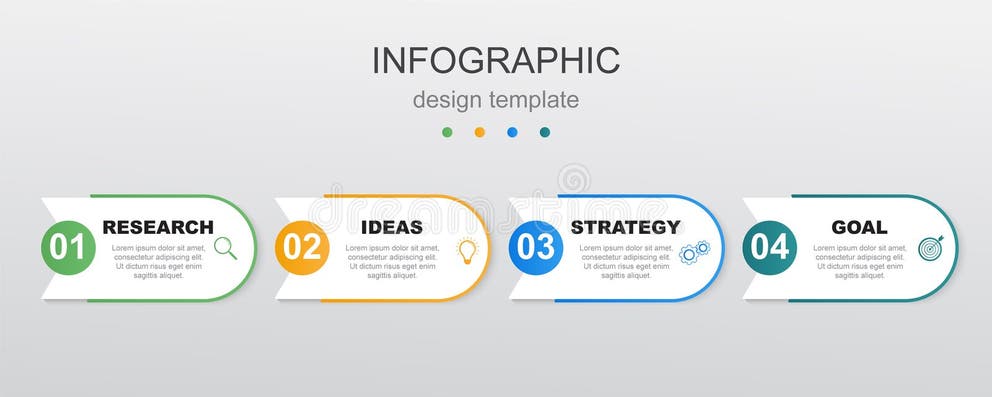 Arrow Style Infographic Timeline with 4 Steps Stock Vector ...