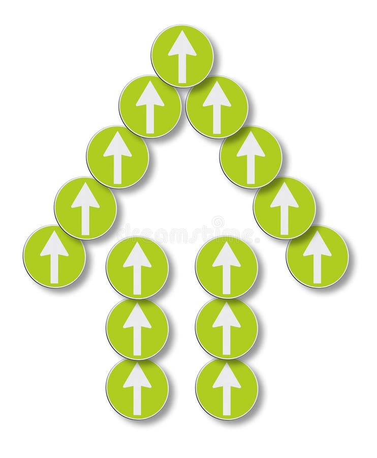 An Arrow Symbol Composed of Many Arrows Stock Illustration ...