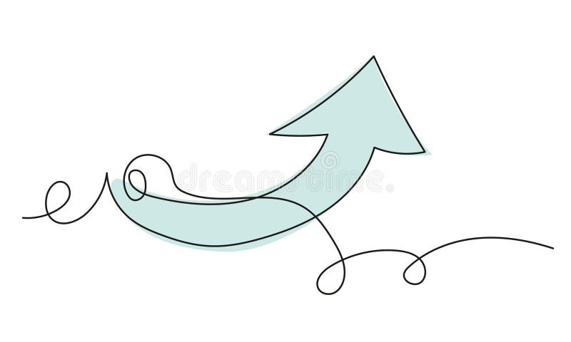 Arrow Symbol Continuous Line Icon. Arrow Symbol Continuous Line Drawing ...