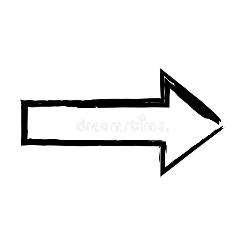Arrow Symbol Icon, Grunge Texture Vector Element Direction Symbol ...