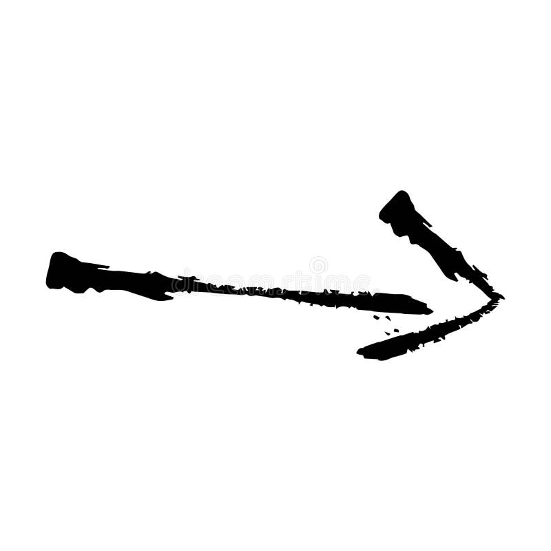 Arrow Symbol Icon, Vector Element of Grunge Texture Direction Symbol ...