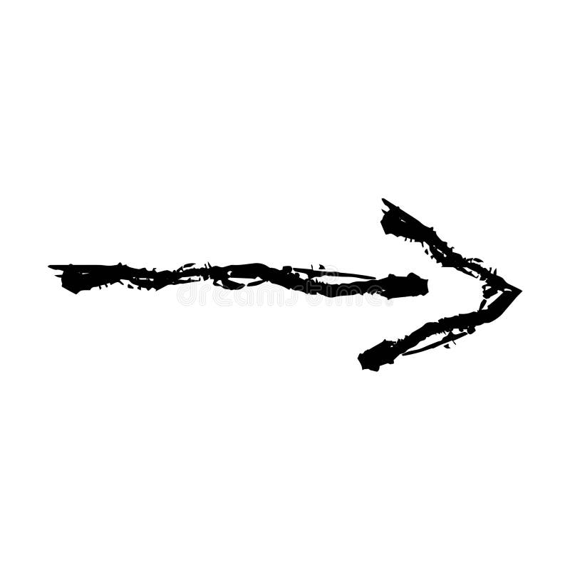 Arrow Symbol Icon, Vector Element of Grunge Texture Direction Symbol ...