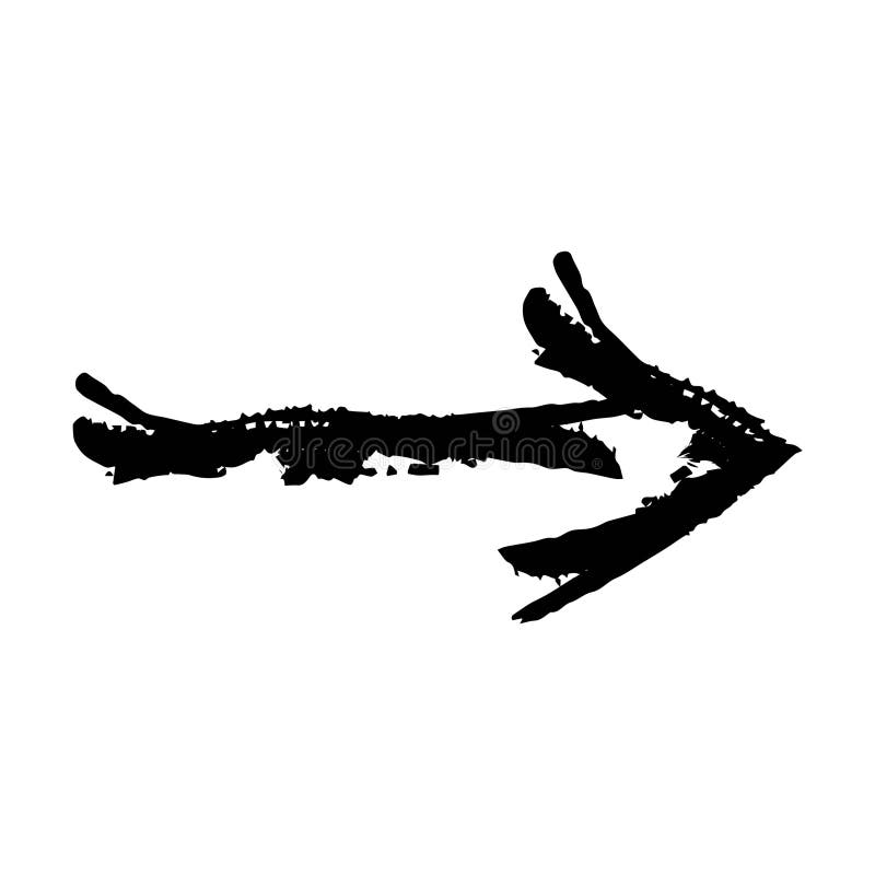 Arrow Symbol Icon, Vector Element of Grunge Texture Direction Symbol ...