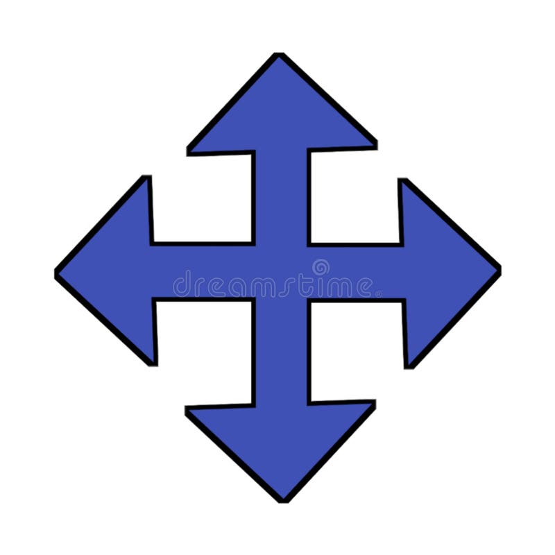 The Arrow Symbol Indicates Direction Stock Illustration - Illustration ...