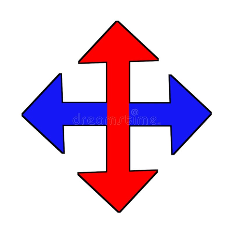 The Arrow Symbol Indicates Direction Stock Illustration - Illustration ...