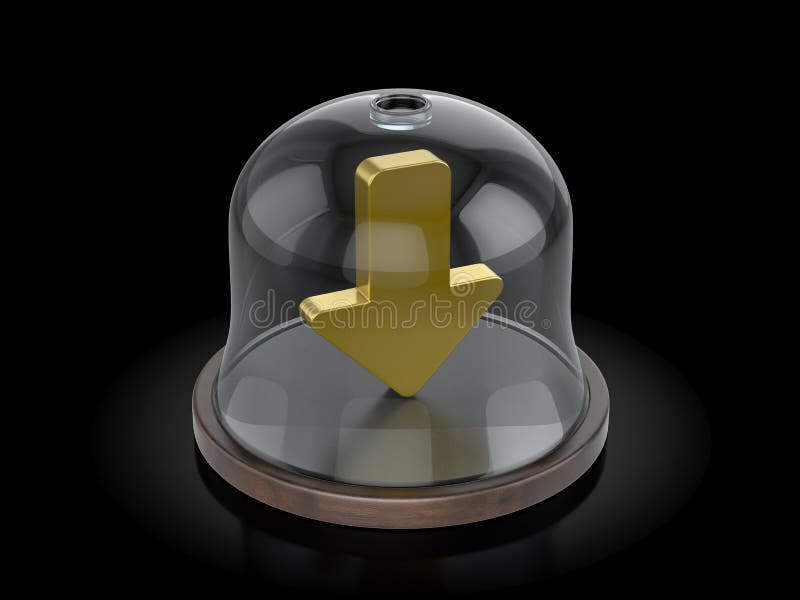 Arrow Symbol Under the Dome Stock Illustration - Illustration of ...