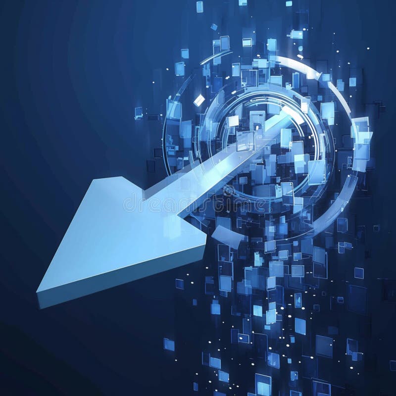 Arrow Symbolizes Progress and Strategic Direction Dynamic 3D ...