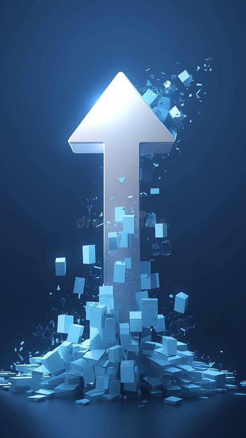 Arrow Symbolizes Progress and Strategic Direction Dynamic 3D ...