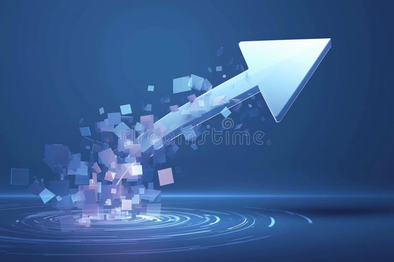 Arrow Symbolizes Progress and Strategic Direction Dynamic 3D ...