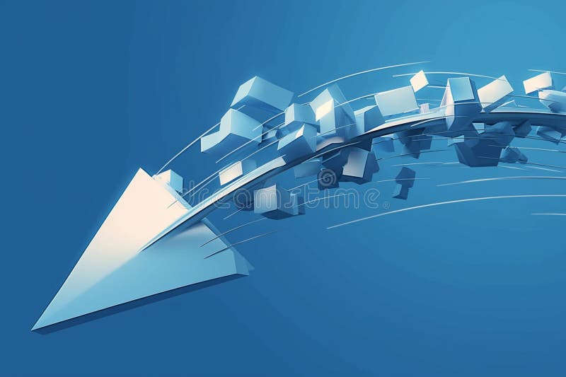 Arrow Symbolizes Progress and Strategic Direction Dynamic 3D ...