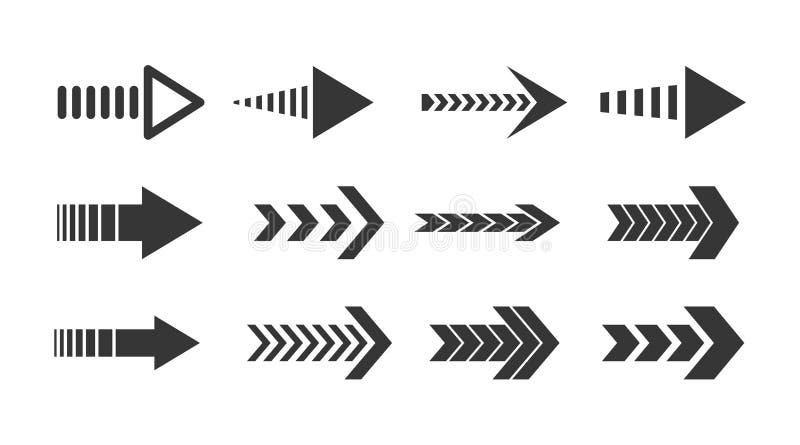 Arrow Symbols Set, Minimalist in Design, Features Concise yet Dynamic ...