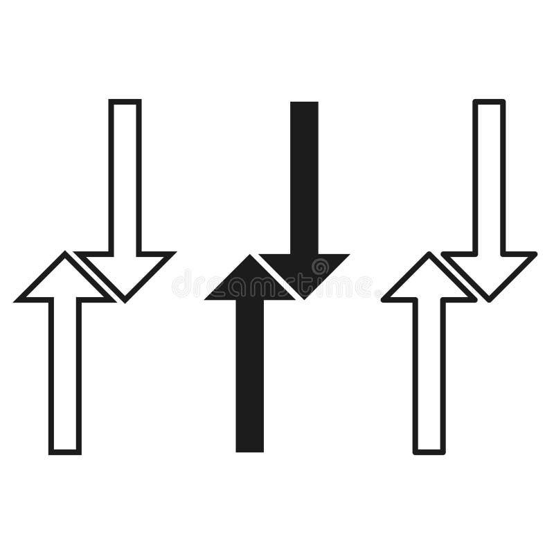 Arrow Symbols. Up and Down. Movement Graphic. Vector Illustration Stock ...
