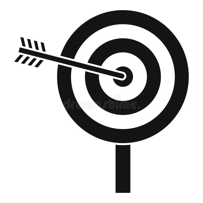 Arrow Target Icon, Simple Style Stock Vector - Illustration of accuracy ...