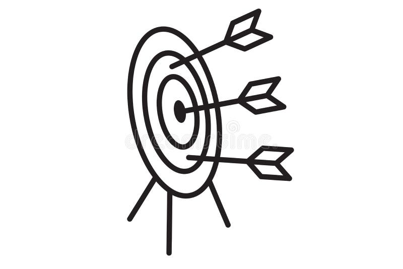 Arrow in Target Icon. Strategy Symbol Success Stock Vector ...