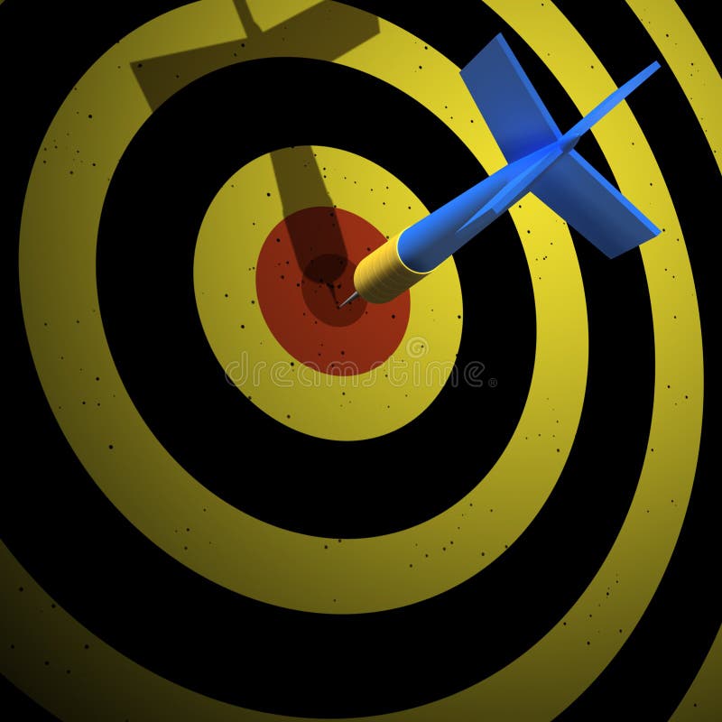 Arrow in target stock illustration. Illustration of black - 65971637