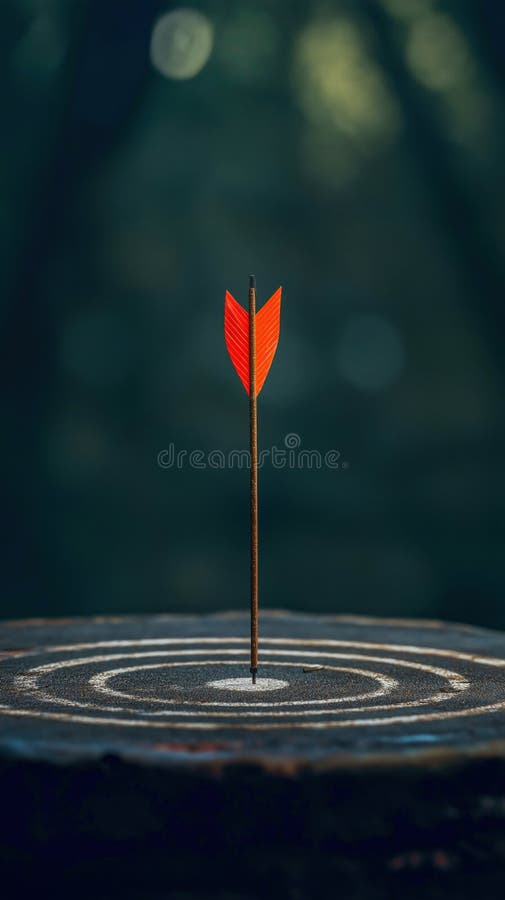 Arrow on Target, a Symbol of Precision and Focus Stock Illustration ...