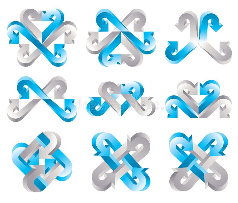 Arrow template design set stock vector. Illustration of graphic - 17712349