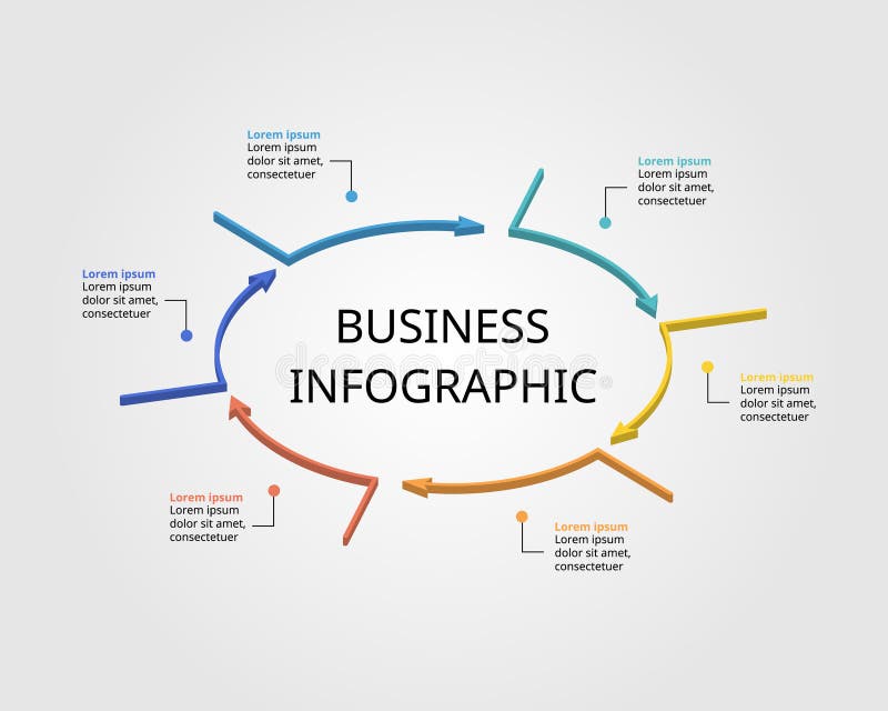5 Arrow Template for Infographic for Presentation for 5 Element Stock ...