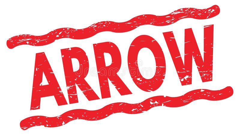 ARROW Text on Red Lines Stamp Sign Stock Illustration - Illustration of ...