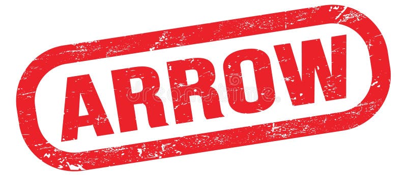 ARROW, Text on Red Rectangle Stamp Sign Stock Illustration ...
