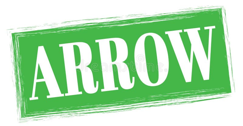 ARROW Text Written on Green Stamp Sign Stock Illustration ...