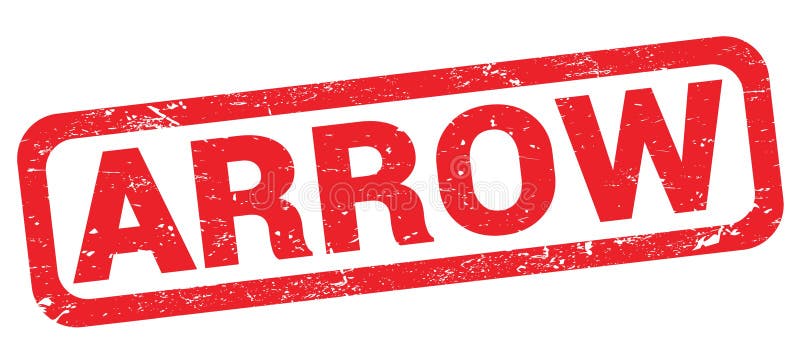 ARROW Text Written on Red Rectangle Stamp Stock Illustration ...