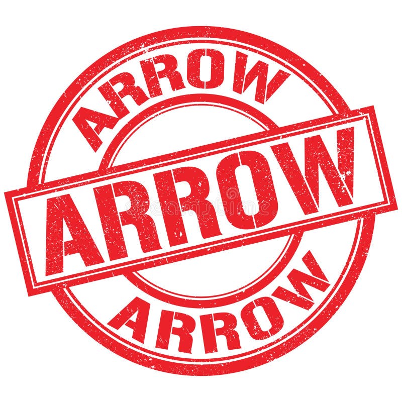 ARROW Text Written on Red Stamp Sign Stock Illustration - Illustration ...