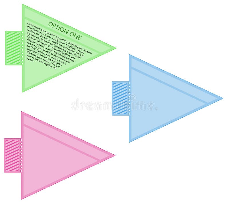 Arrow Ticket Label - Three Colors Stock Illustration - Illustration of ...