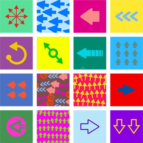 Arrow tiles stock vector. Illustration of objects, artistic - 9413192