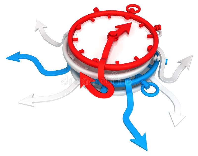 Arrow Time Extend stock illustration. Illustration of second - 128140280