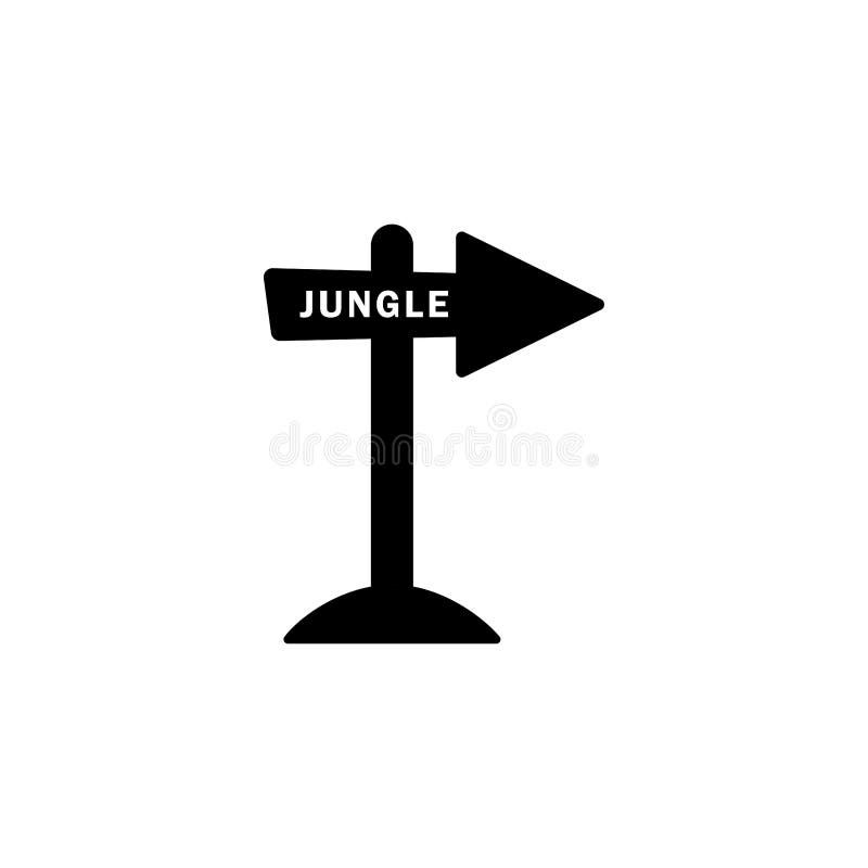 Arrow To the Jungle. Design Vector Stock Illustration - Illustration of ...