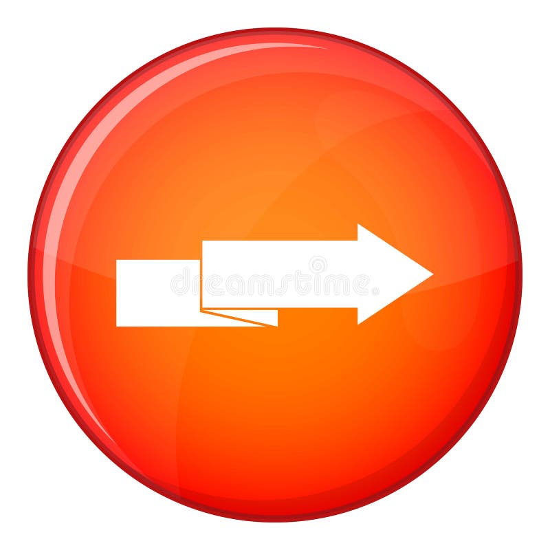 Arrow To Right Icon, Flat Style Stock Vector - Illustration of icon ...