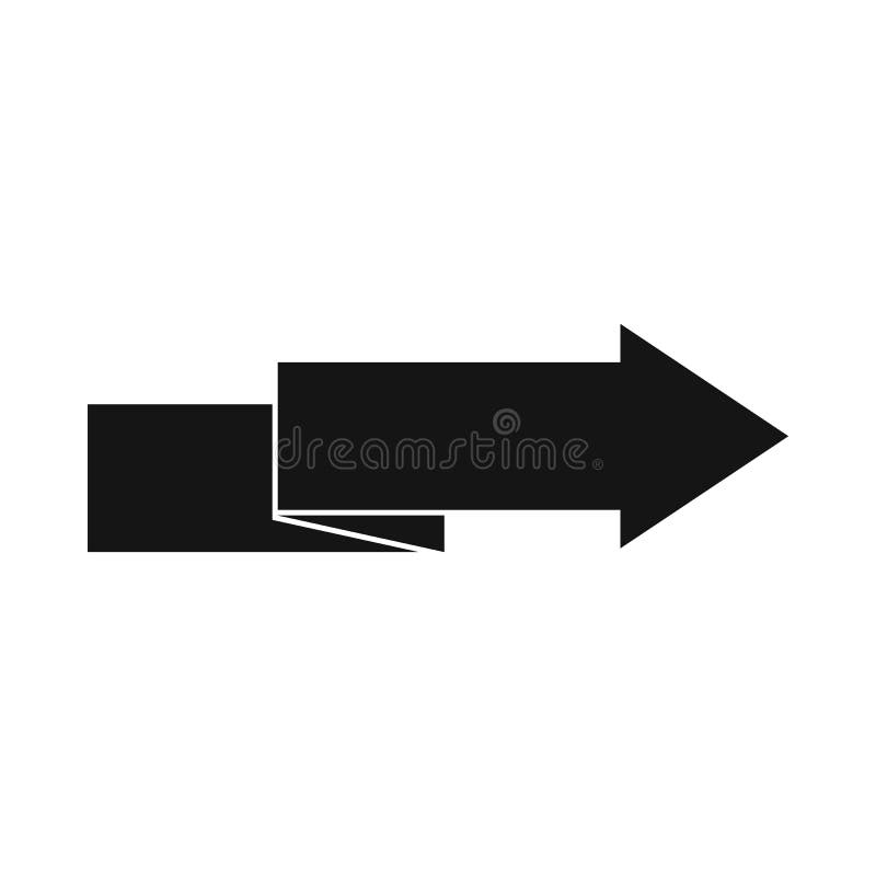 Arrow To Right Icon, Simple Style Stock Vector - Illustration of icon ...