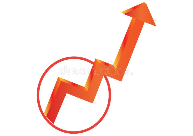 Arrow to success - vector stock vector. Illustration of accounting ...