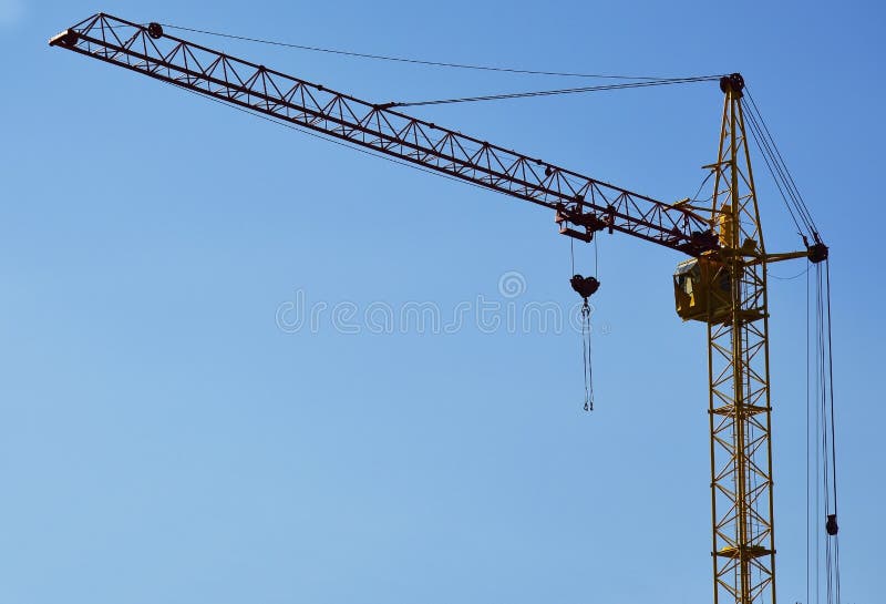 Arrow of a Tower Crane Against the Sky Stock Image - Image of loads ...