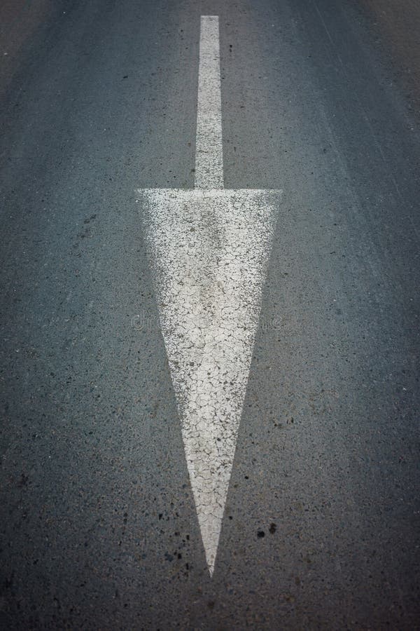 Arrow Traffic Sign on the Road Stock Image - Image of traffic, arrow ...