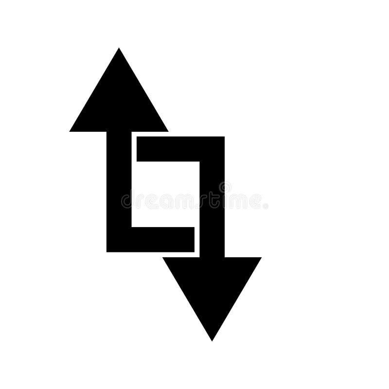 Arrow transfer icon stock illustration. Illustration of send - 330477262