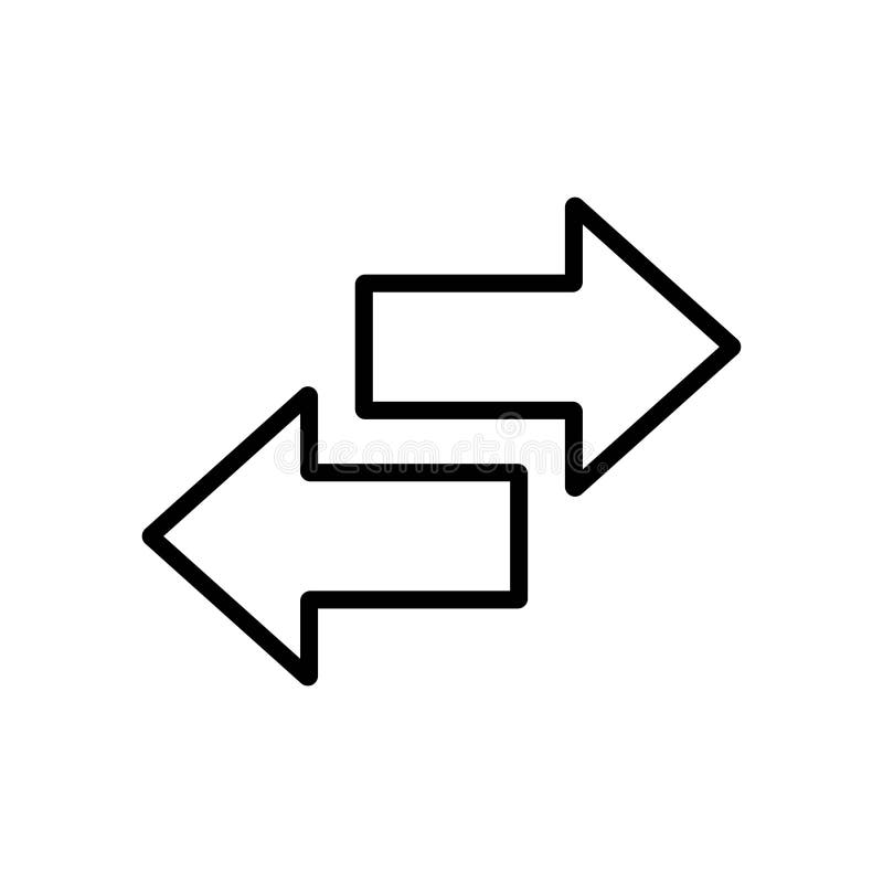Arrow Transfer Icon. the Left and Right Arrows Icon. Stock Vector ...