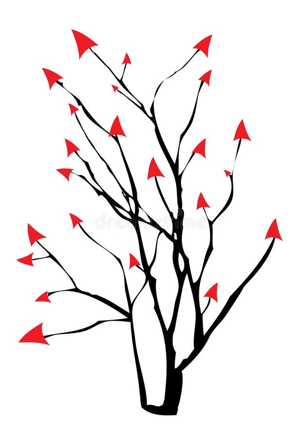 Arrow Tree Plant stock vector. Illustration of glossy - 22864875