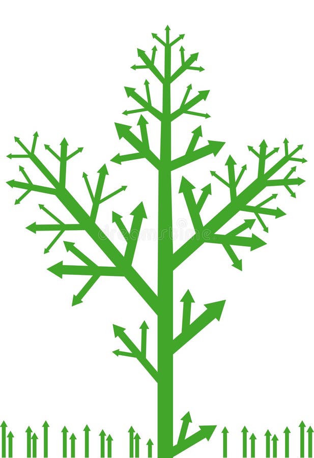 Arrow tree stock vector. Illustration of vector, direction - 27926153