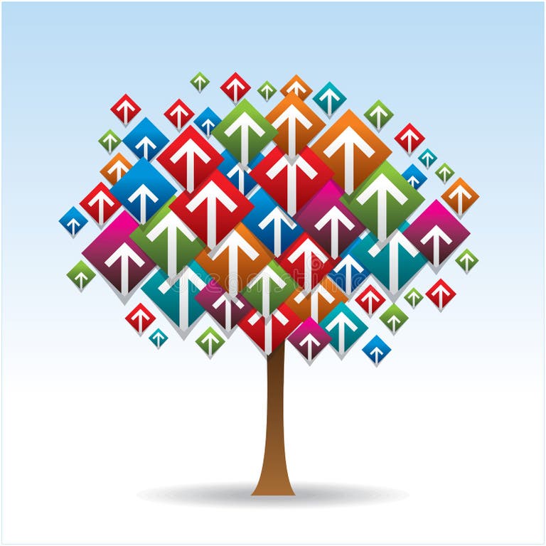 Arrow tree plant stock vector. Illustration of flying - 28427818