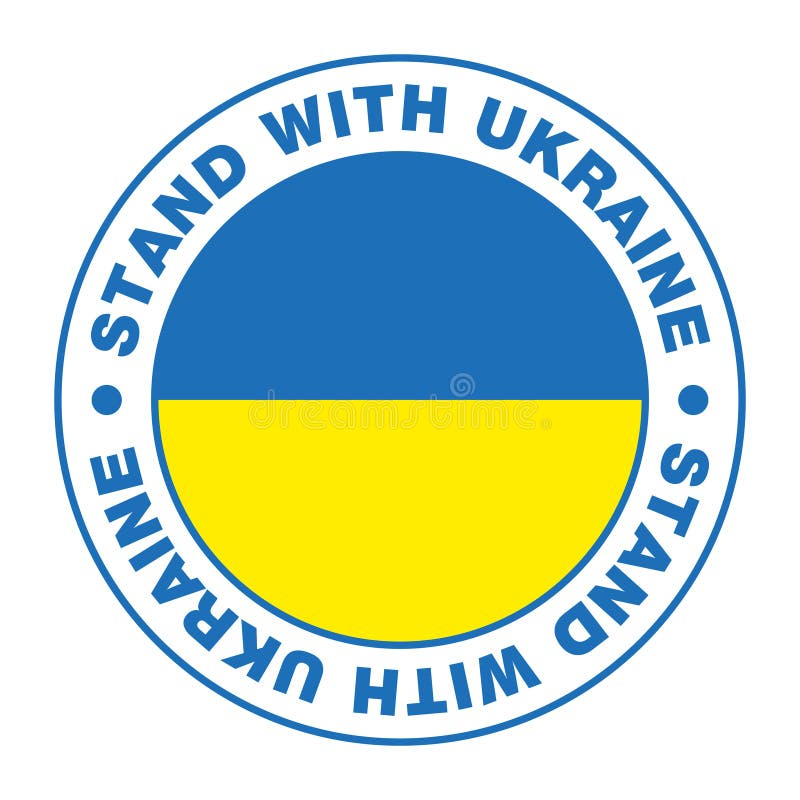 Sign Stand with Ukraine. Save Ukraine. War in Ukraine Stock Vector ...