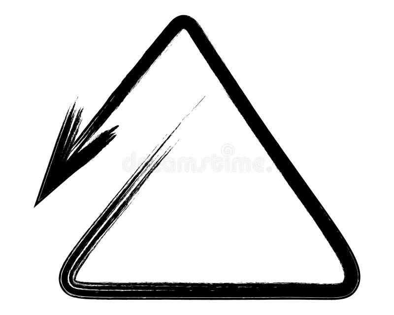 The Arrow is Triangular. the Pointer Curls in a Triangle and Points ...