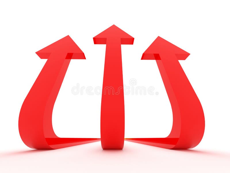Arrow trident aiming high stock illustration. Illustration of ...