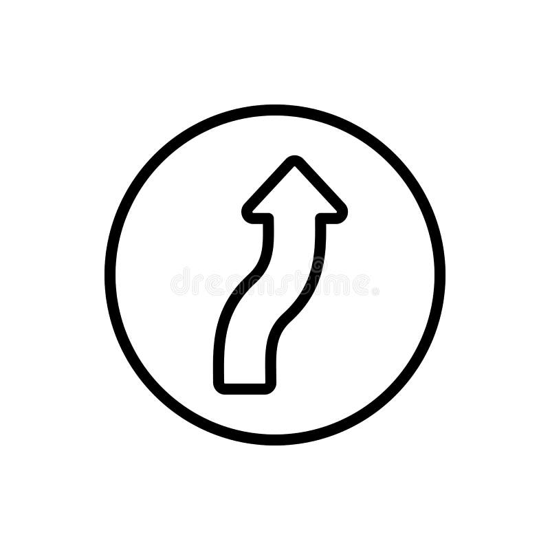 Arrow Turn and Up Icon. Simple Line, Outline Vector Elements of Pointer Icons for Ui and Ux ...