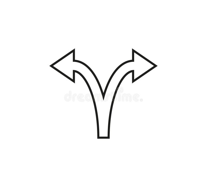 Arrow, Two Way, Direction Icon. Vector Illustration, Flat Design Stock ...