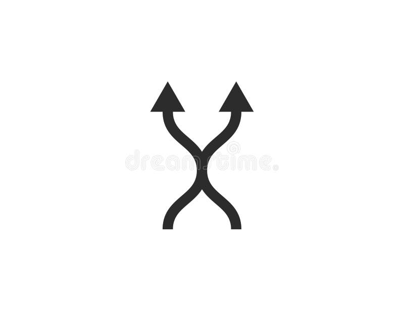 Arrow, Two Way, Direction Icon. Vector Illustration. Flat Design. Stock ...