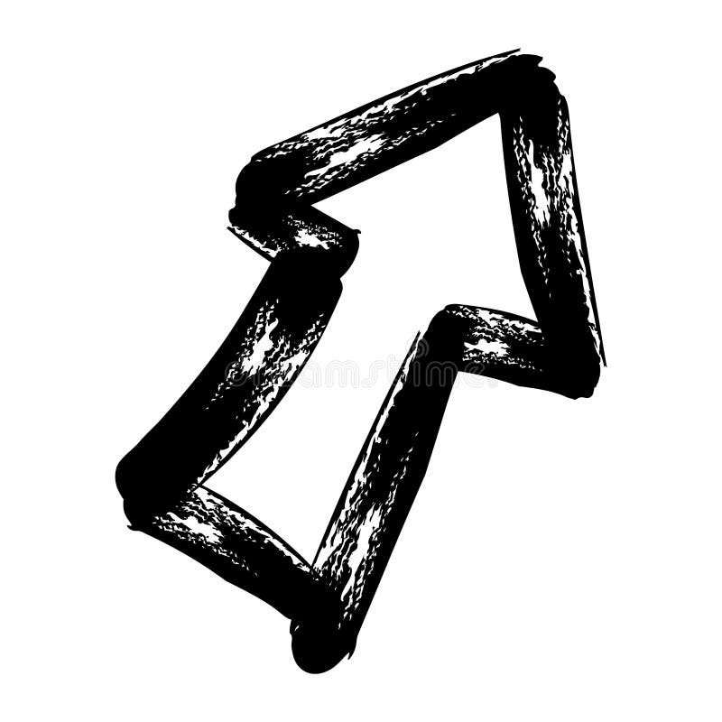 Arrow Up Direction Geometric Shape Brush Doodle Stock Illustration ...