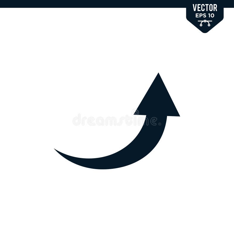 Arrow Up Direction Icon, Glyph Style Stock Vector - Illustration of ...